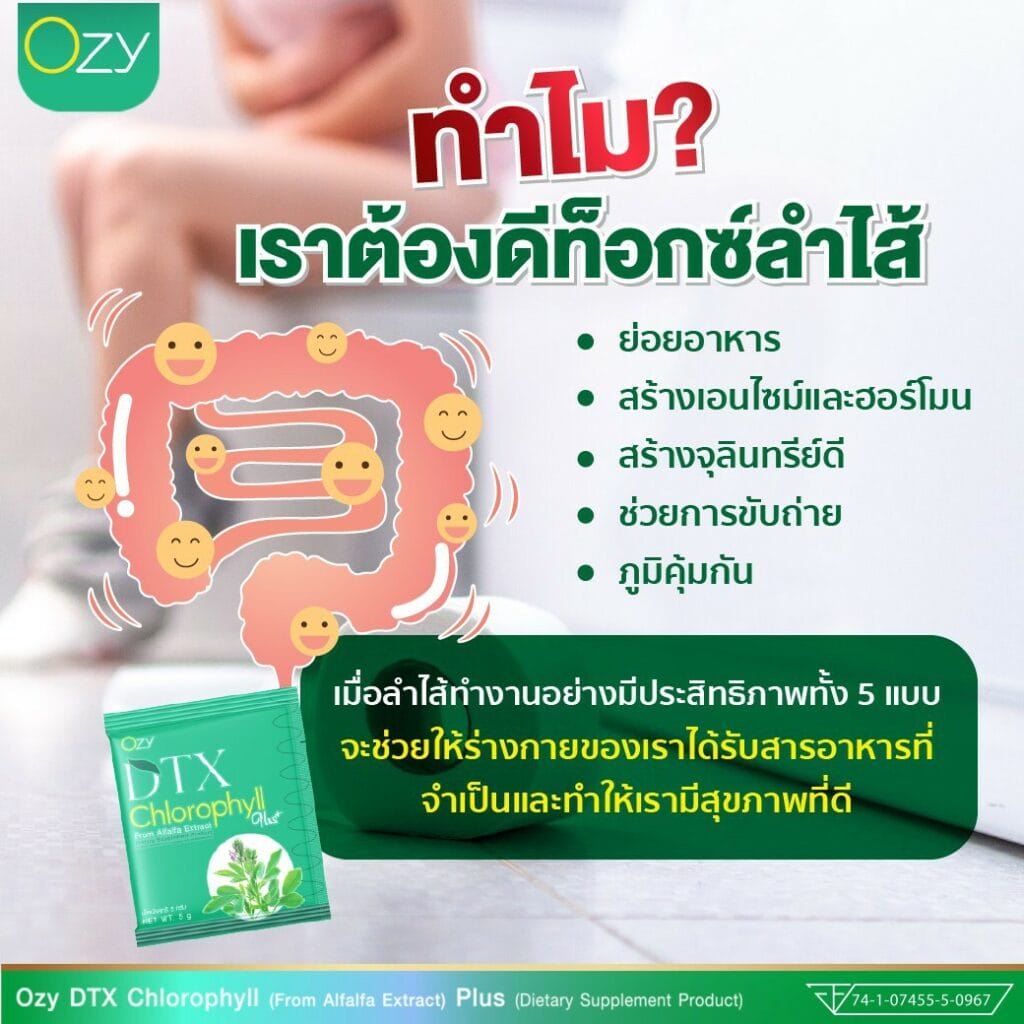 โอซี Ozy DTX Chlorophyll หนิง ปณิตา ดื่มทุกวันดีทุกวัน